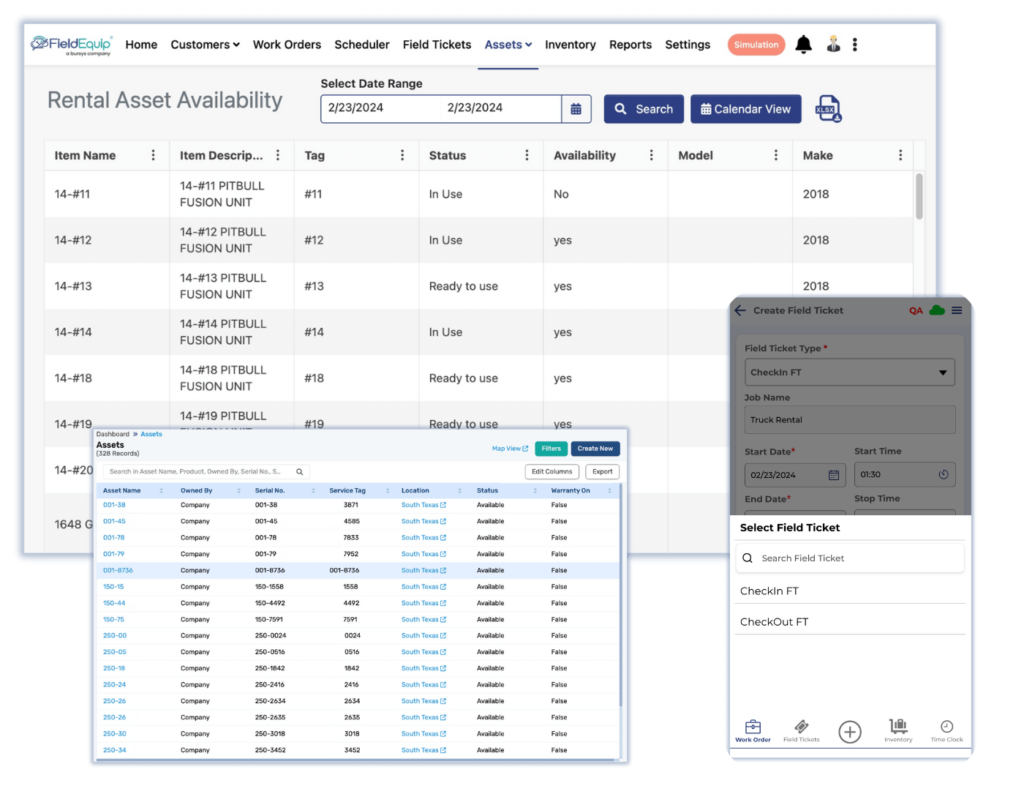 Equipment Service Tracking Software for Maintenance Conditions
