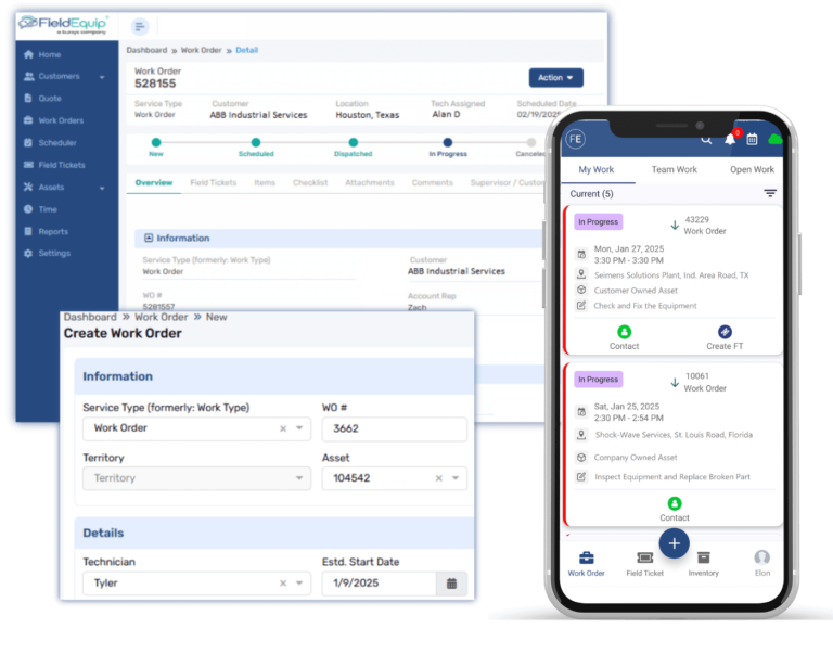 Field Service Work Order Management Software - FieldEquip